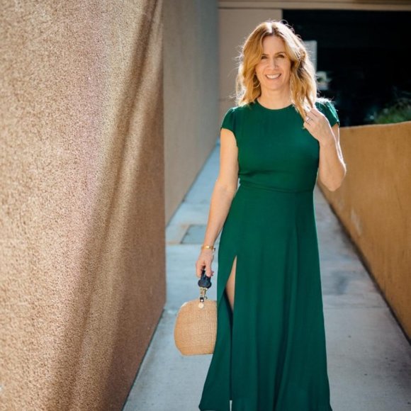 Reformation | Dresses | Reformation Gavin Dress Emerald | Poshmark